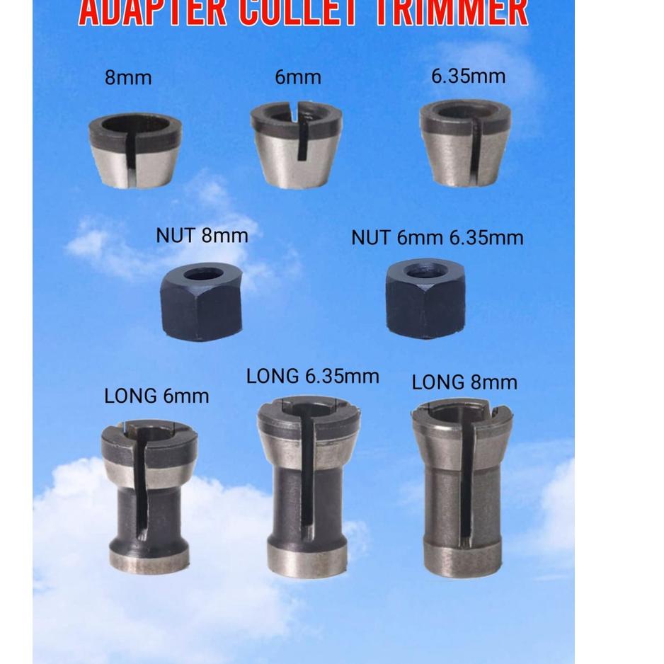 Jual Terjangkau Adapter collet chuck router Trimmer 6mm 6.35mm 8mm ...