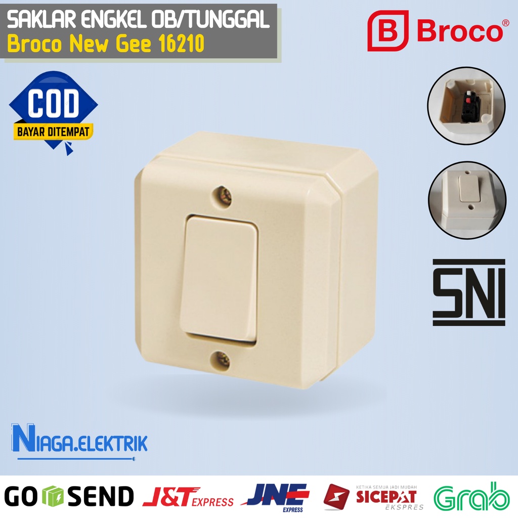 Jual Saklar single tunggal engkel listrik kotak OB Outbow Tempel luar ...