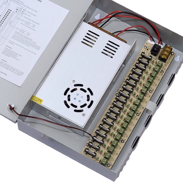 Jual Power supply box 20A 12V original / trafo led cctv 20 ampere box ...