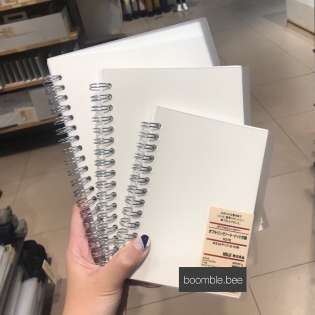 Jual MUJI A6 B6 A5 Notebook Ring Dotted Transparent Cover / Buku Tulis ...