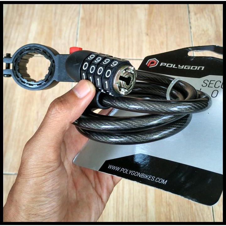 Jual PAKET HEMAT KUNCI GEMBOK SEPEDA POLYGON SPIRAL PIN NUMERIC ONLY ...
