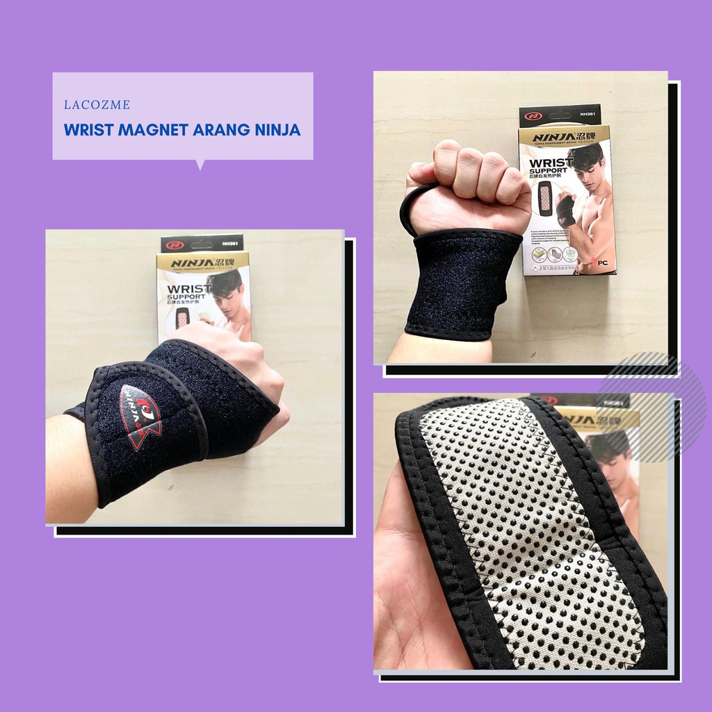 Jual Wrist Support Pergelangan Tangan Ninja Dengan Magnet Arang Obat ...