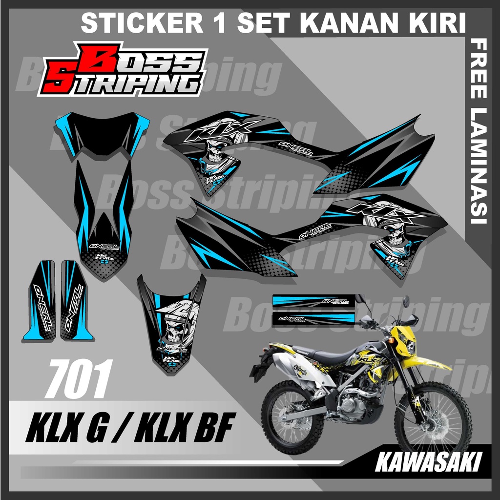 Jual Sticker Striping Kawasaki KLX BF 150 extreme, G, SE - Striping ...