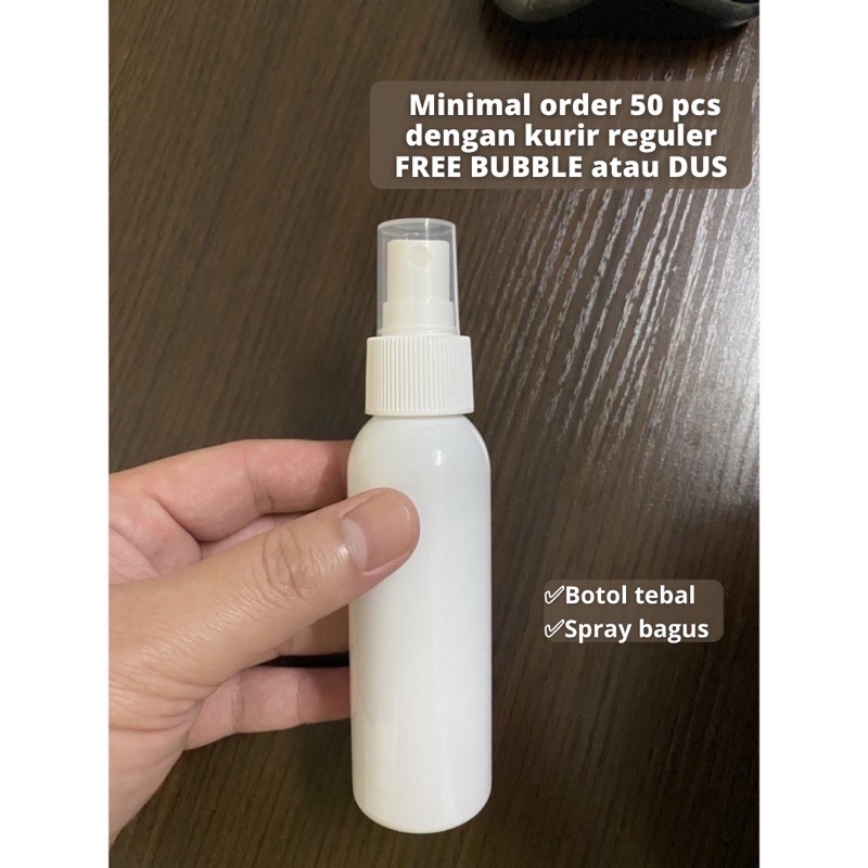 Jual botol BR 100ml PUTIH SUSU tutup spray plastik sprai 100 ml ...
