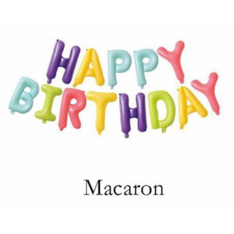 Jual MS.PARTY BALON FOIL SET HURUF HAPPY BIRTHDAY/ BALON FOIL TULISAN ...