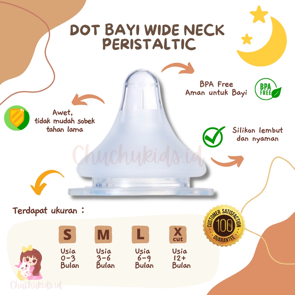 Jual Dot Botol Susu Wide Neck Nipple Peristaltic Plus Dot Botol Susu Nipple Wide Neck Empeng ...