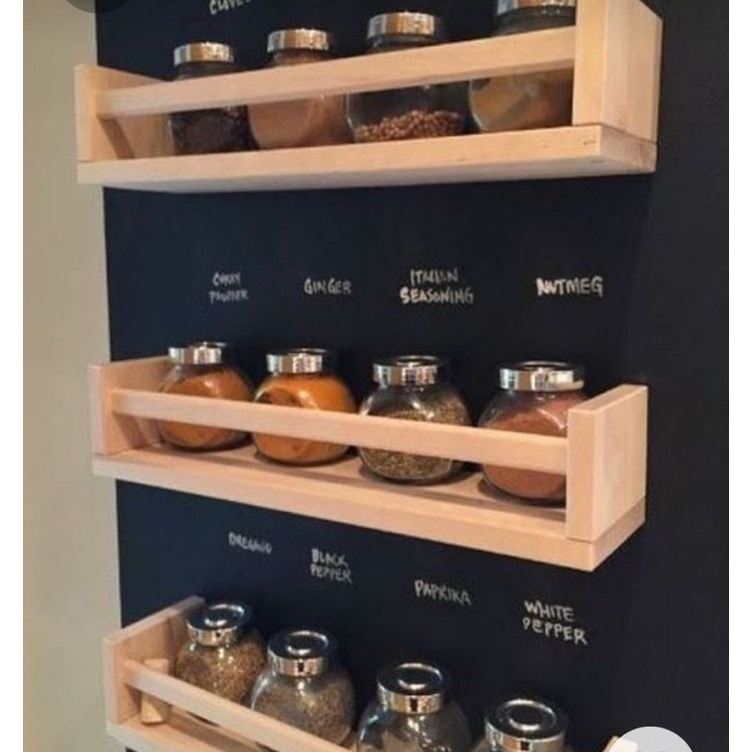 Jual rak bumbu rak buku dinding rak toilet kayu | Shopee Indonesia