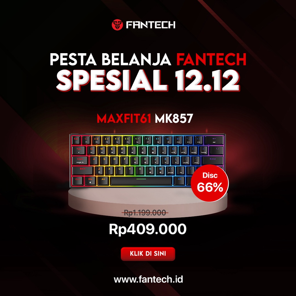 Jual Fantech MAXFIT61 RGB 60% - MAXFIT 61 Mechanical Gaming Keyboard ...