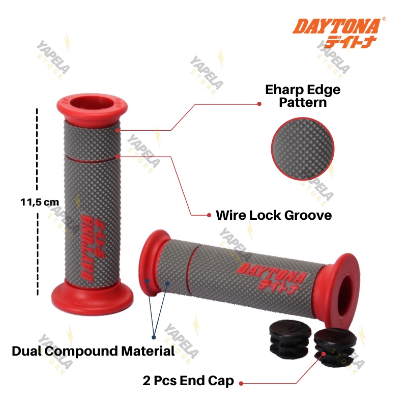 Jual Handgrip Daytona Original Handfat Grip Rubber Universal | Shopee ...