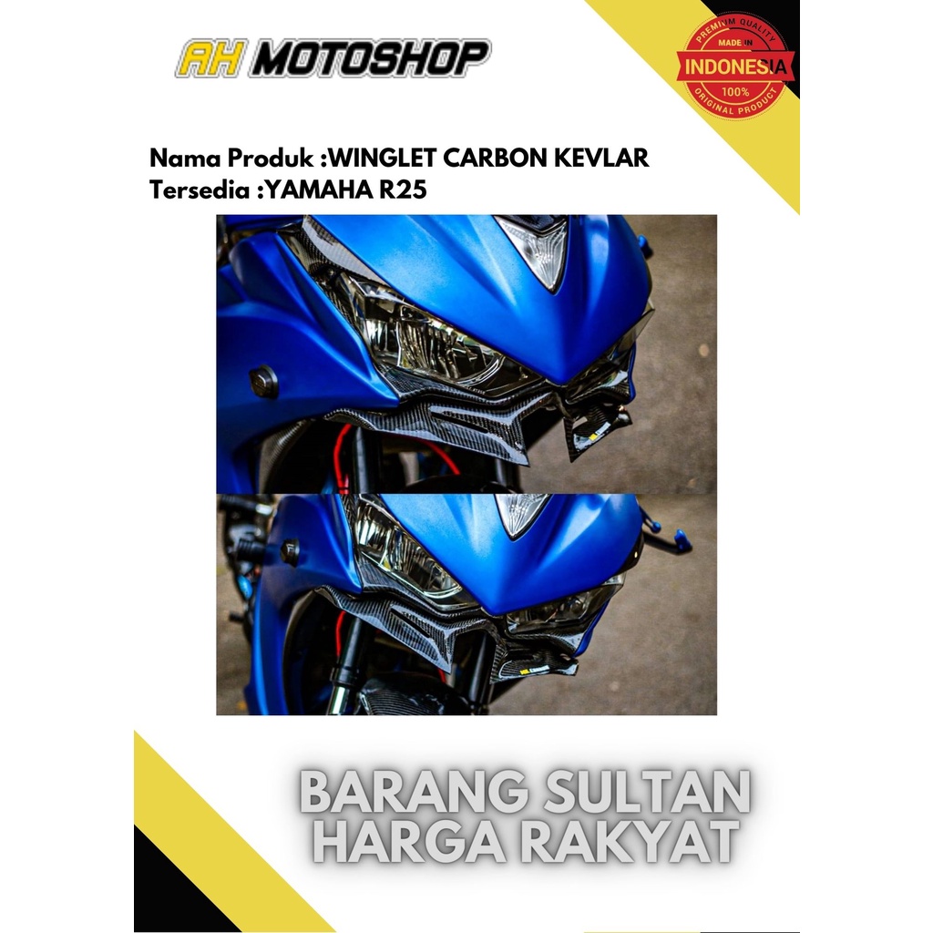 Jual WINGLET YAMAHA R25 KARBON WINGLET YAMAHA R25 KEVLAR WINGLET CBR ...