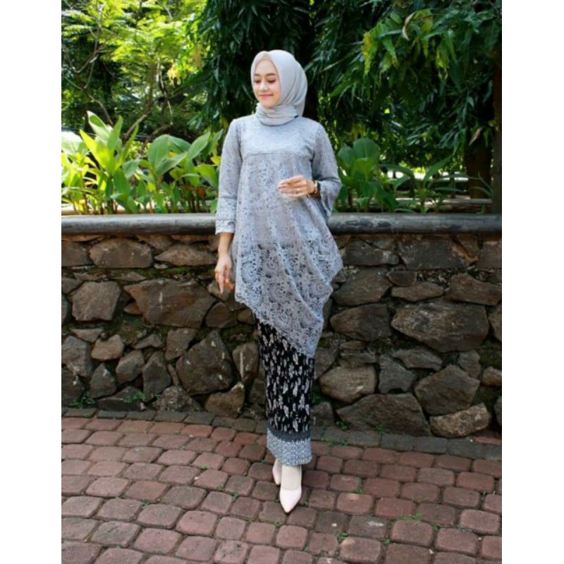 Jual SETELAN KEBAYA AISYAH BROKAT ROK PLISKET / KEBAYA TUNIK MENCENG ...
