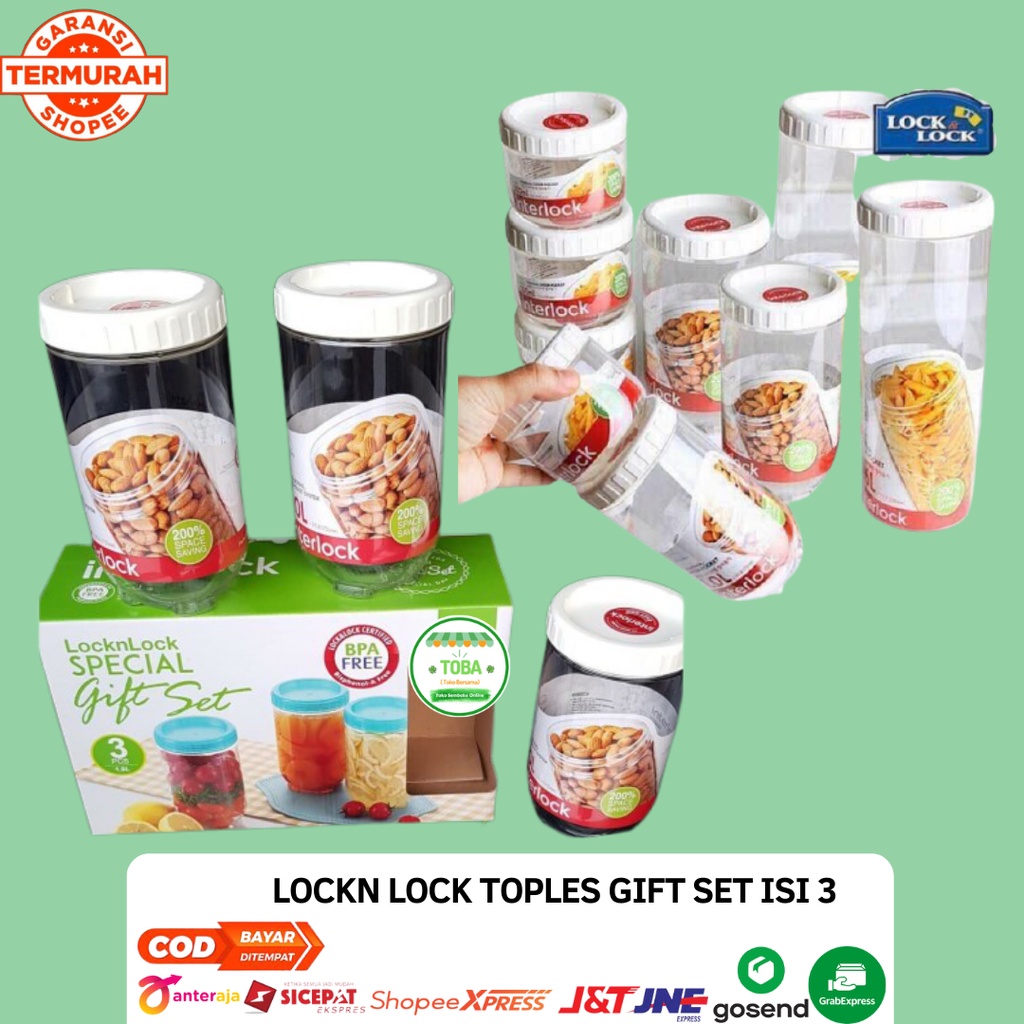 Jual Locknlock Interlock toples isi 3 pcs gift set - Lock&lock Murah ...