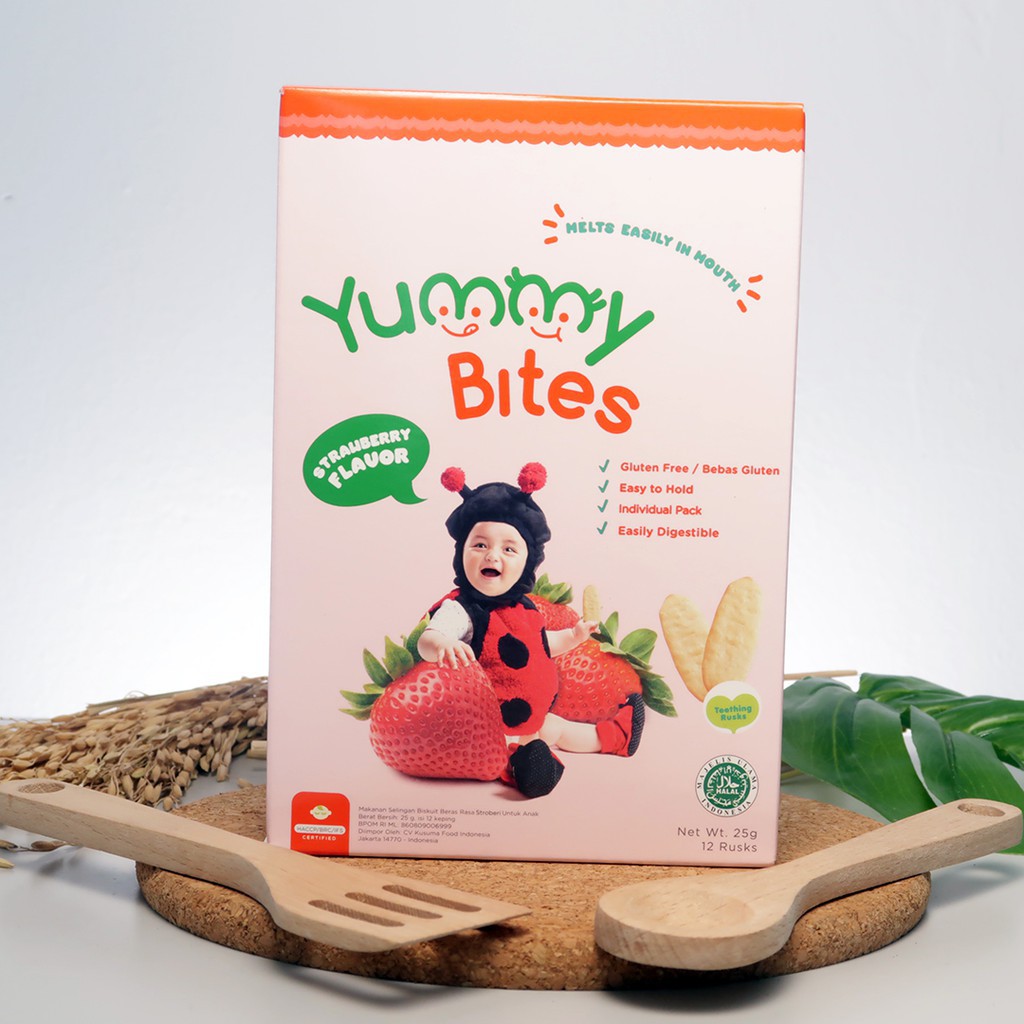 Jual Yummy Bites Rice Crackers / Snack Bayi / Biskuit Bayi 50gr ...