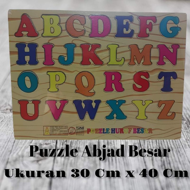 Jual Puzzle Abjad Besar uk 30x40 cm | Shopee Indonesia
