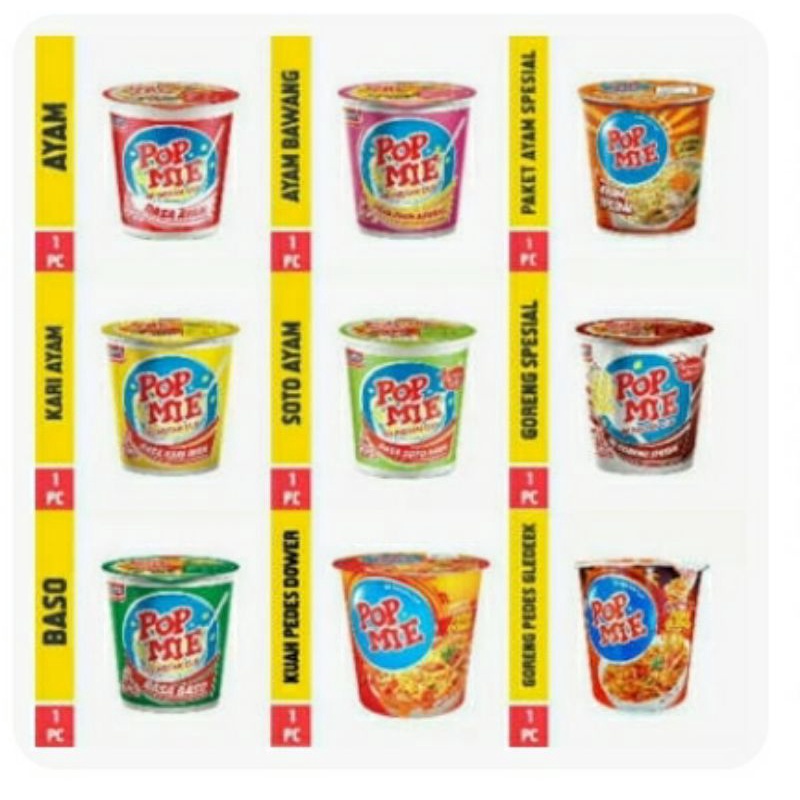Jual POP MIE varian rasa | Shopee Indonesia