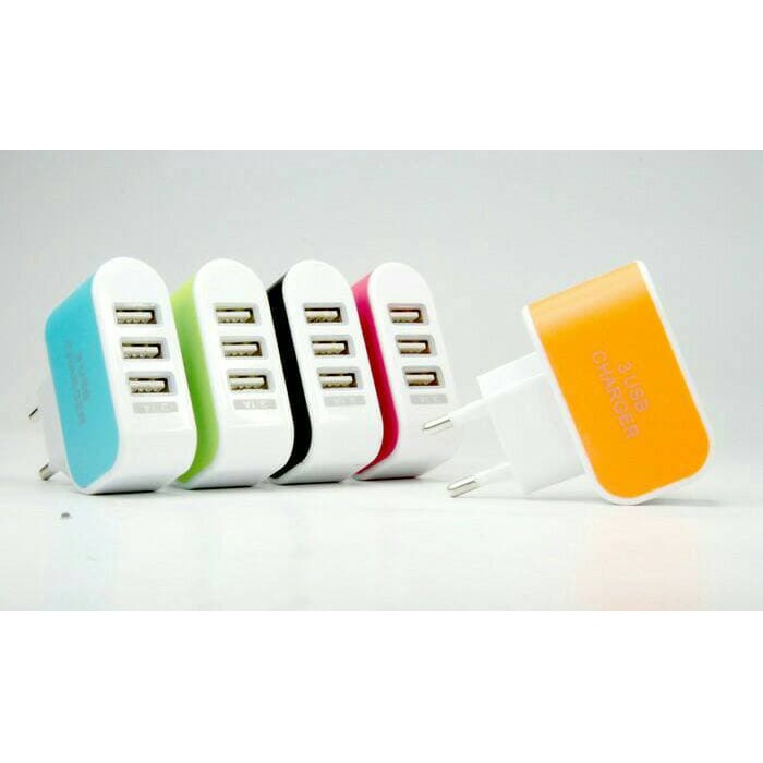 Jual Fast Usb Wall Charger 3 Port Batok Kepala Colokan Listrik Hp ...