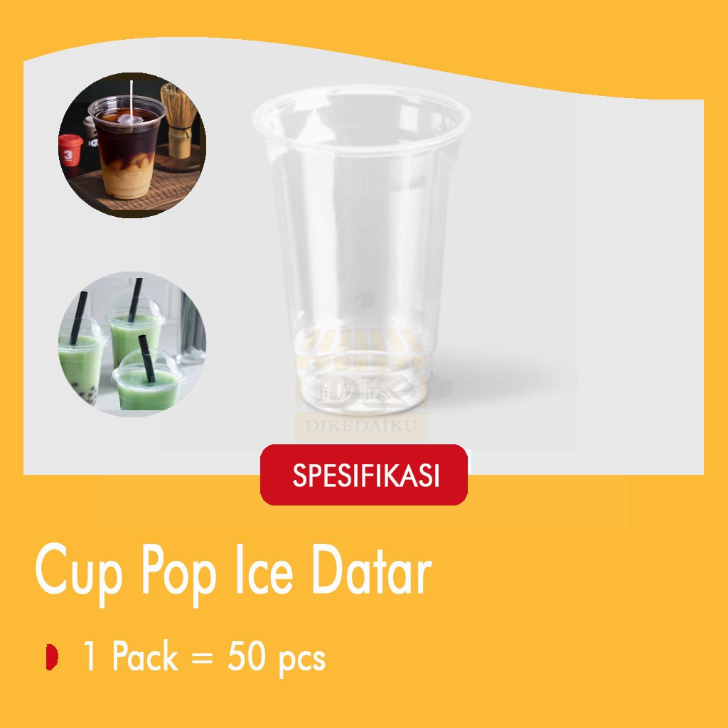 Jual Gelas plastik bening 10Oz 12Oz, 14Oz ,16Oz , 18Oz , 22Oz/ CUP POP ...