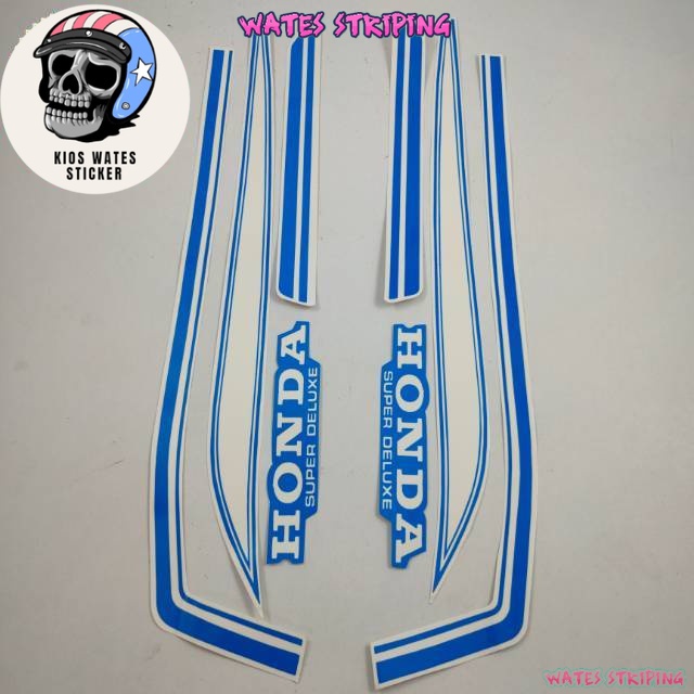 Jual Striping Decal Polet Sticker honda gl 100 biru gl100 list body ...