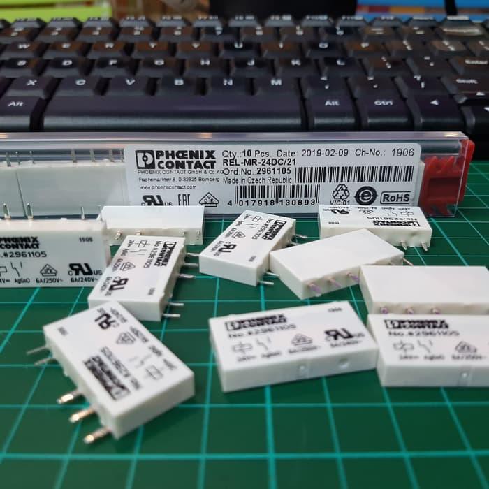Jual Phoenix Contact Plug In Single relay REL-MR- 24DC/21 2961105 24vd ...