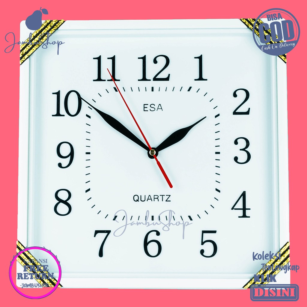 Jual Jam Dinding Quartz Minimalis Putih Esa 850 Dekorasi Rumah Step ...
