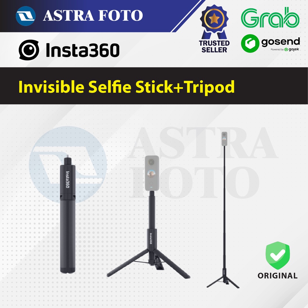 Jual Insta360 Invisible Selfie Stick+Tripod Insta 360 GARANSI RESMI ...