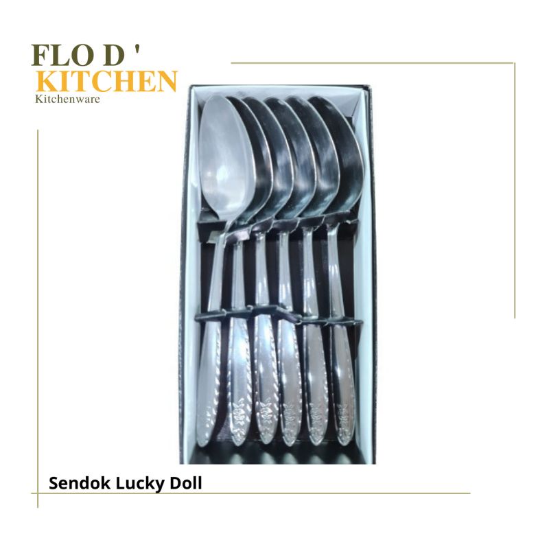 Jual Lucky Doll Sendok Makan Isi 6pcs Stainless Steel | Shopee Indonesia