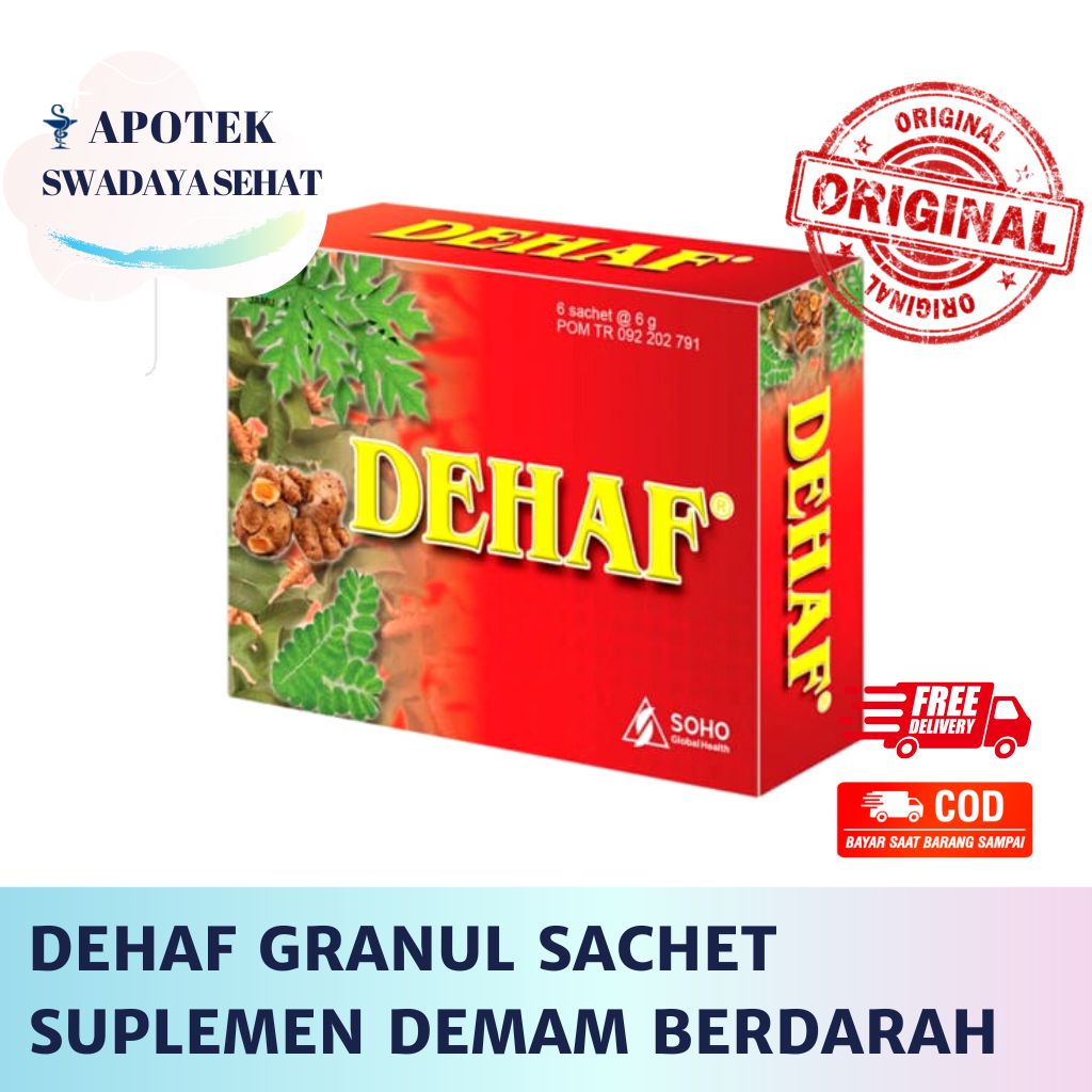 Jual DEHAF BOX Sachet Granul - Suplemen Demam Berdarah DBD Untuk ...
