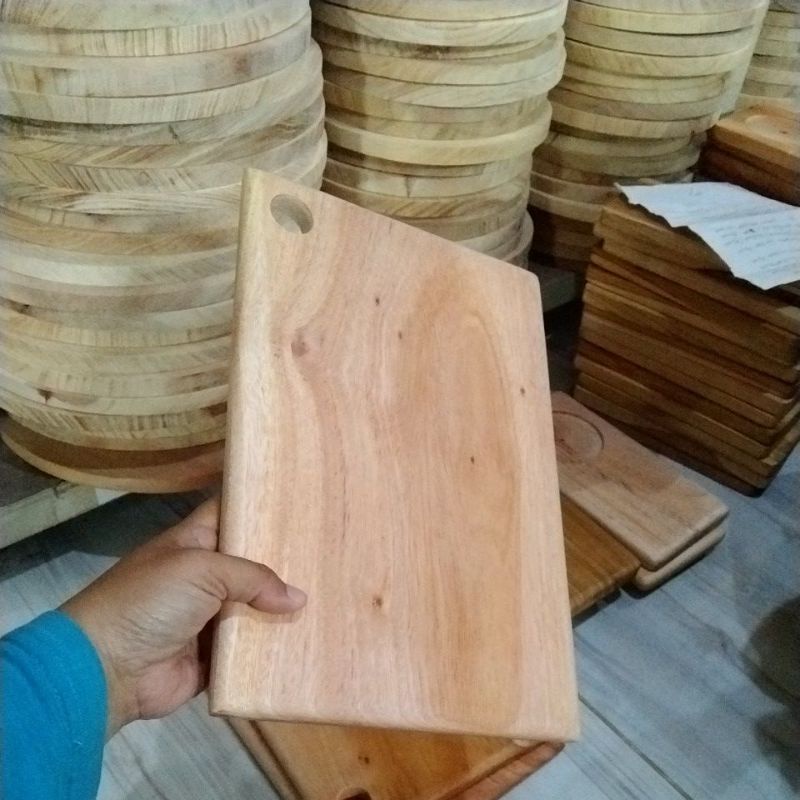 Jual Talenan Kayu Jati / Talenan Kayu Mahoni Kayu Utuh ukuran 30x20cm ...