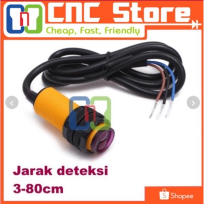 Jual [SEN-0047] PROXIMITY E18-D80NK ADJUSTABLE INFRARED DISTANCE SENSOR ...