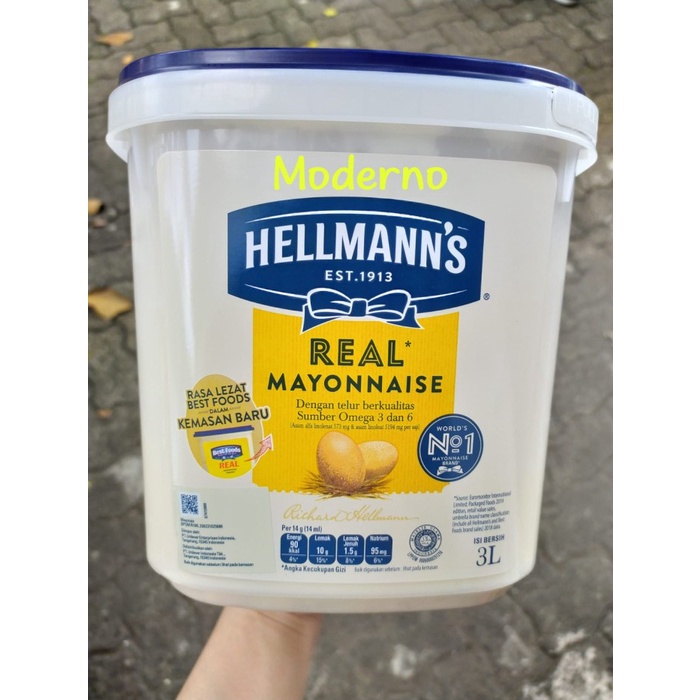 Jual Bestfood Mayonaise Hellmanns Real Mayonaise Mayonnaise 3Lt ...