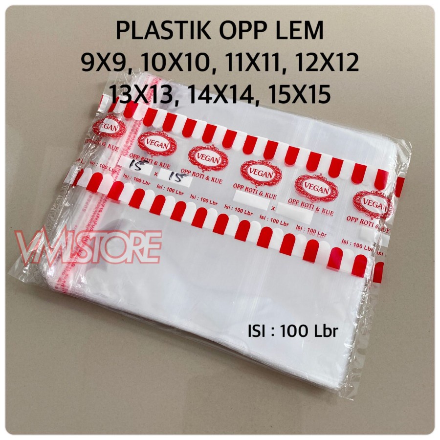 Jual PLASTIK OPP LEM ROTI KUE DONAT 8X8 9X9 10X10 11X11 12X12 13X13 14X14 15X15 | Shopee Indonesia