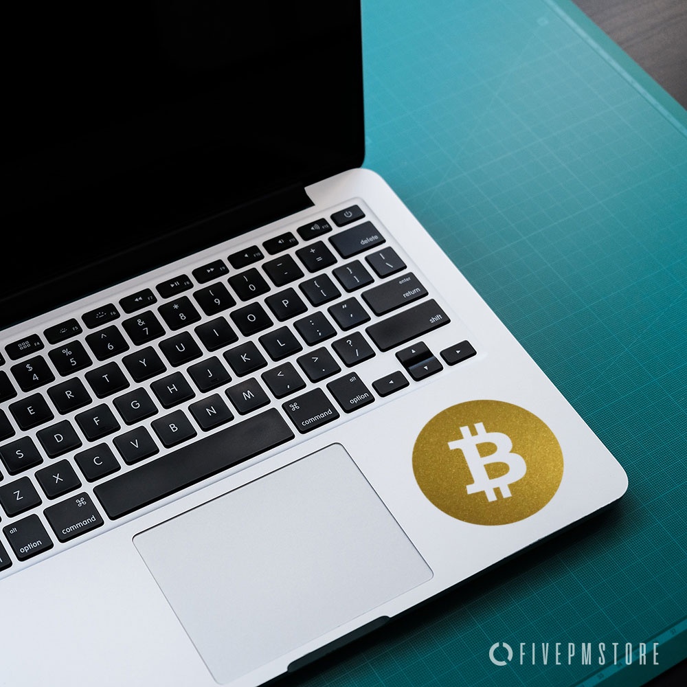 Jual Stiker Bitcoin - sticker BTC Gold untuk laptop Mac Asus Acer ...
