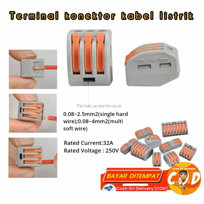 Jual Konektor sambungan kabel listrik Terminal sambungan kabel listrik ...