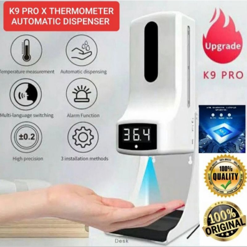 Jual K9 PRO X THERMOMETER INFRARED HAND SANITIZER DISPENSER OTOMATIS 2 IN 1 | Shopee Indonesia
