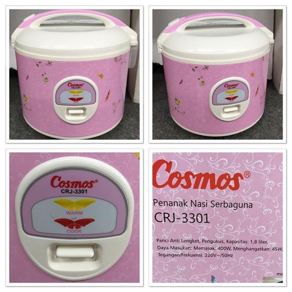 Jual MAGIC COM Rice cooker Penanak nasi COSMOS CRJ 3301 1,8liter anti ...