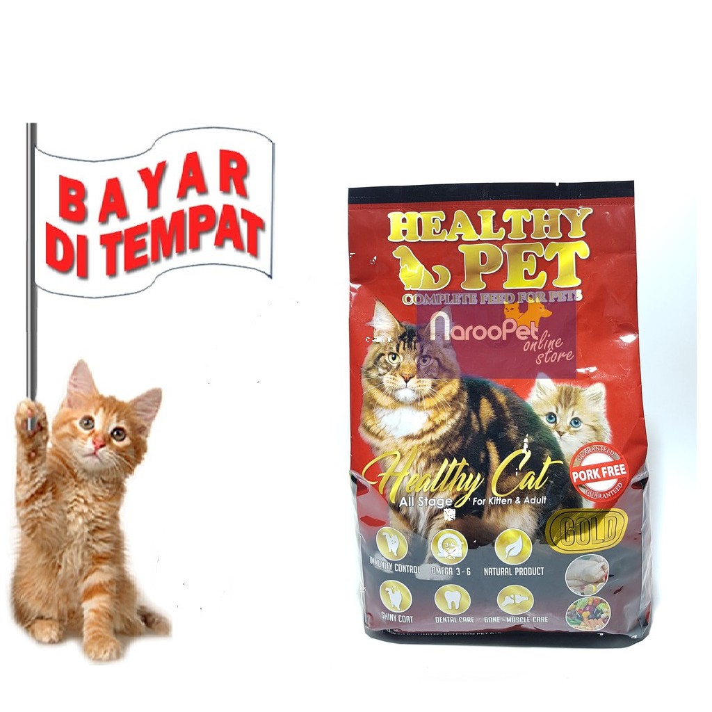 Jual (TERBARU) MAKANAN KUCING MURAH TINGGI PROTEIN HEALTY PET CAT FOOD ...