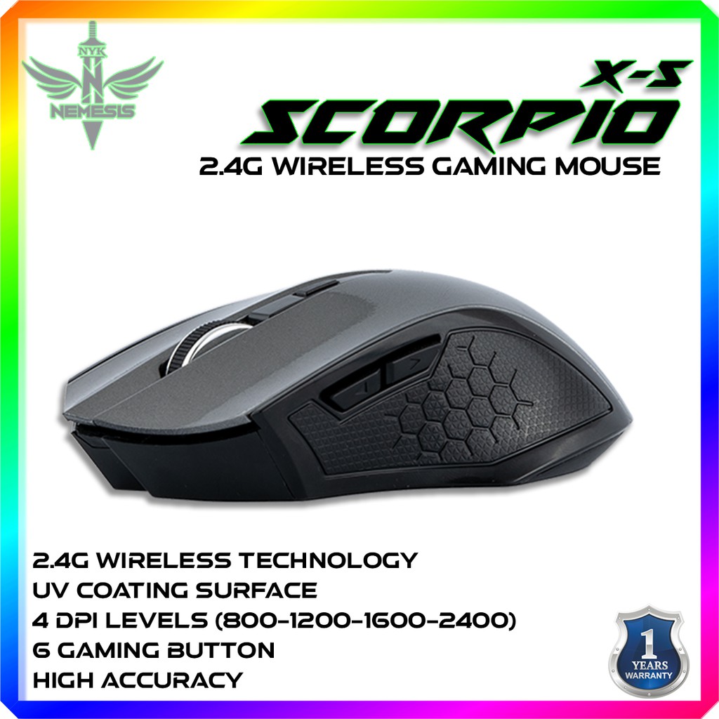 Jual NYK Nemesis Scorpio Wireless Gaming Mouse | Shopee Indonesia