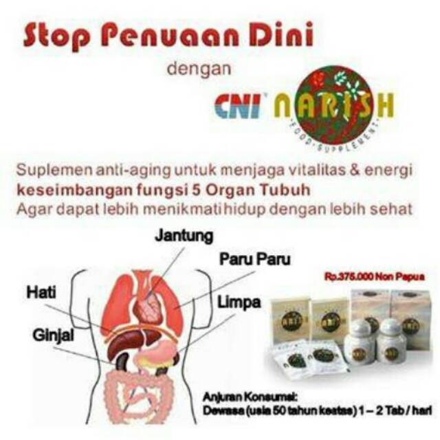 Jual Cni narish 20 tablet | Shopee Indonesia