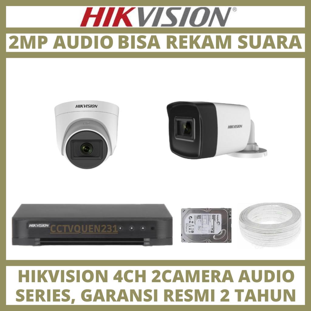 Jual PAKET CCTV HIKVISION 2MP 4 CHANNEL 2 CAMERA TURBO HD KAMERA CCTV | Shopee Indonesia