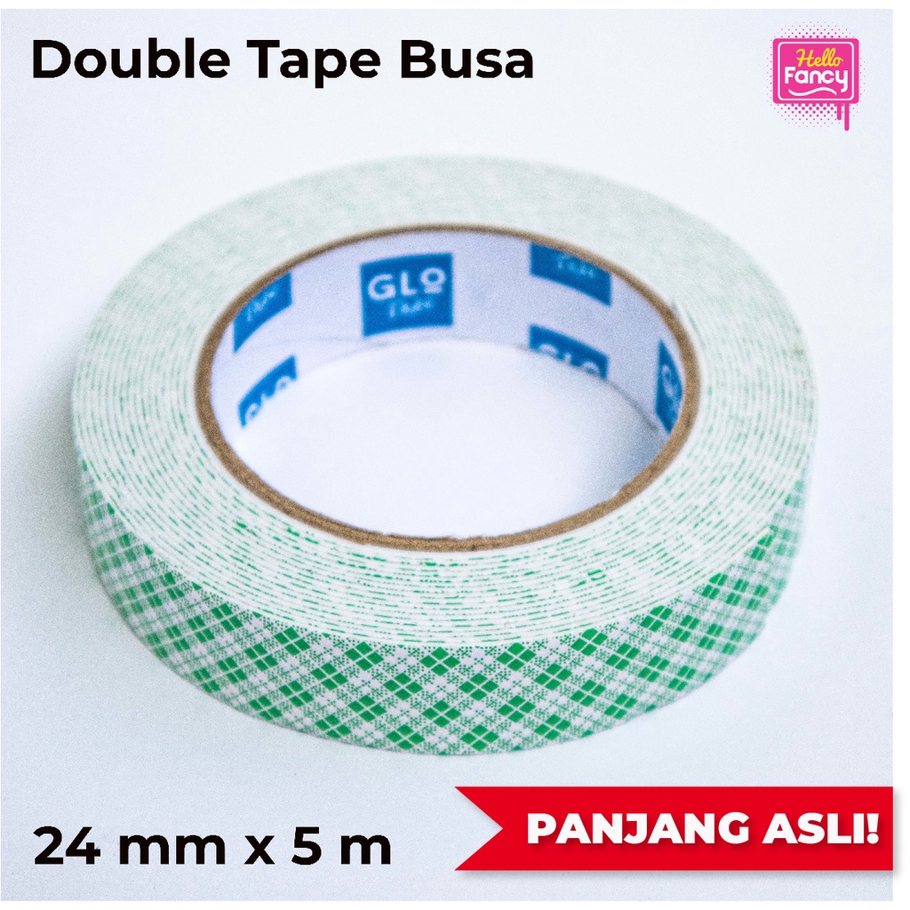 Jual Double Tape Busa GLOTAPE 1" 24mmx5meter Batik / Isolasi Foam F ...