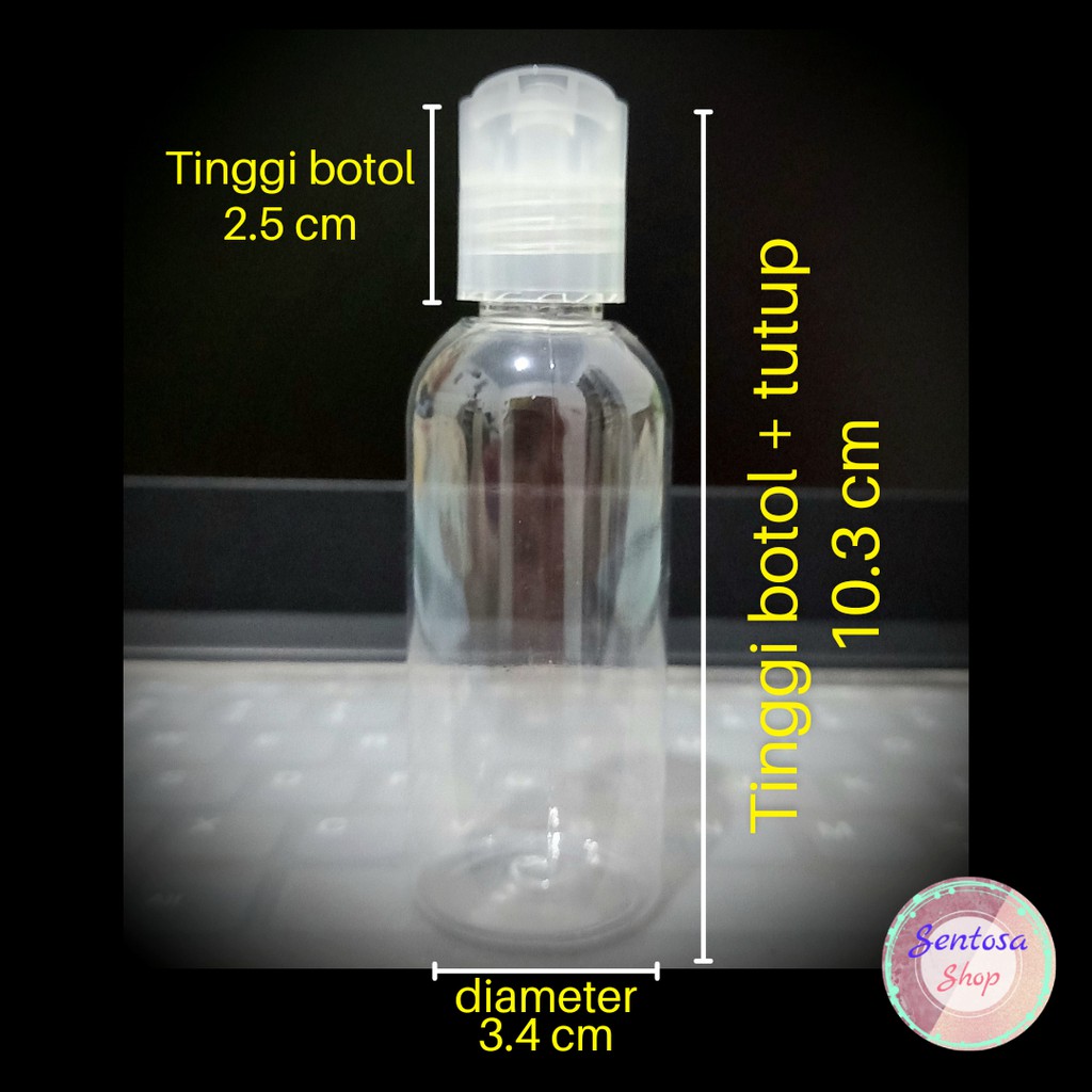 Jual Botol PET Press Top 60 ml Clear (Bening) | Shopee Indonesia