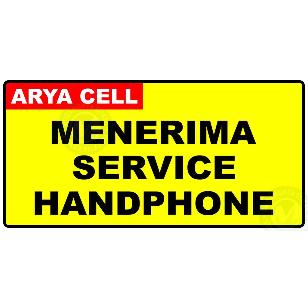 Jual STIKER VINYL TERIMA SERVICE HP (CUSTOM, TULIS NAMA KIOS DI CHAT ...