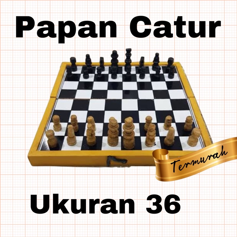 Jual Catur kayu ukuran 36 / Meja Catur / Chess Board | Shopee Indonesia