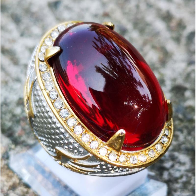 Jual Cincin Red Siyem Bangkok Big High Qualty Titanium | Shopee Indonesia