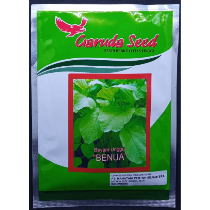 Jual Benih bibit BAYAM Hijau BENUA isi 50 gr | Benih Garuda seed BENUA ...