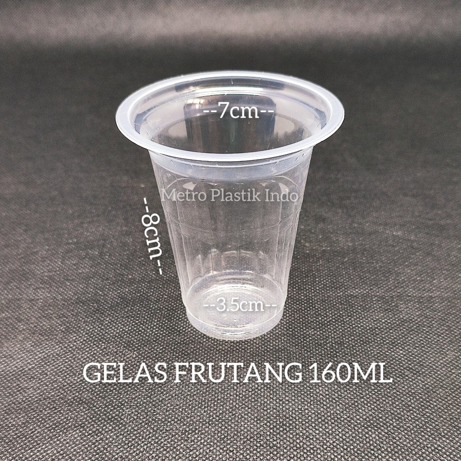 Jual Gelas Plastik Bening 160ml Isi 50pcs | Cup Plastik Frutang 160 ml | Shopee Indonesia