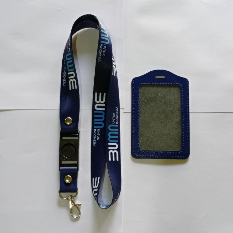 Jual tali lanyard bumn satuan printing holder card holder Nametag ...