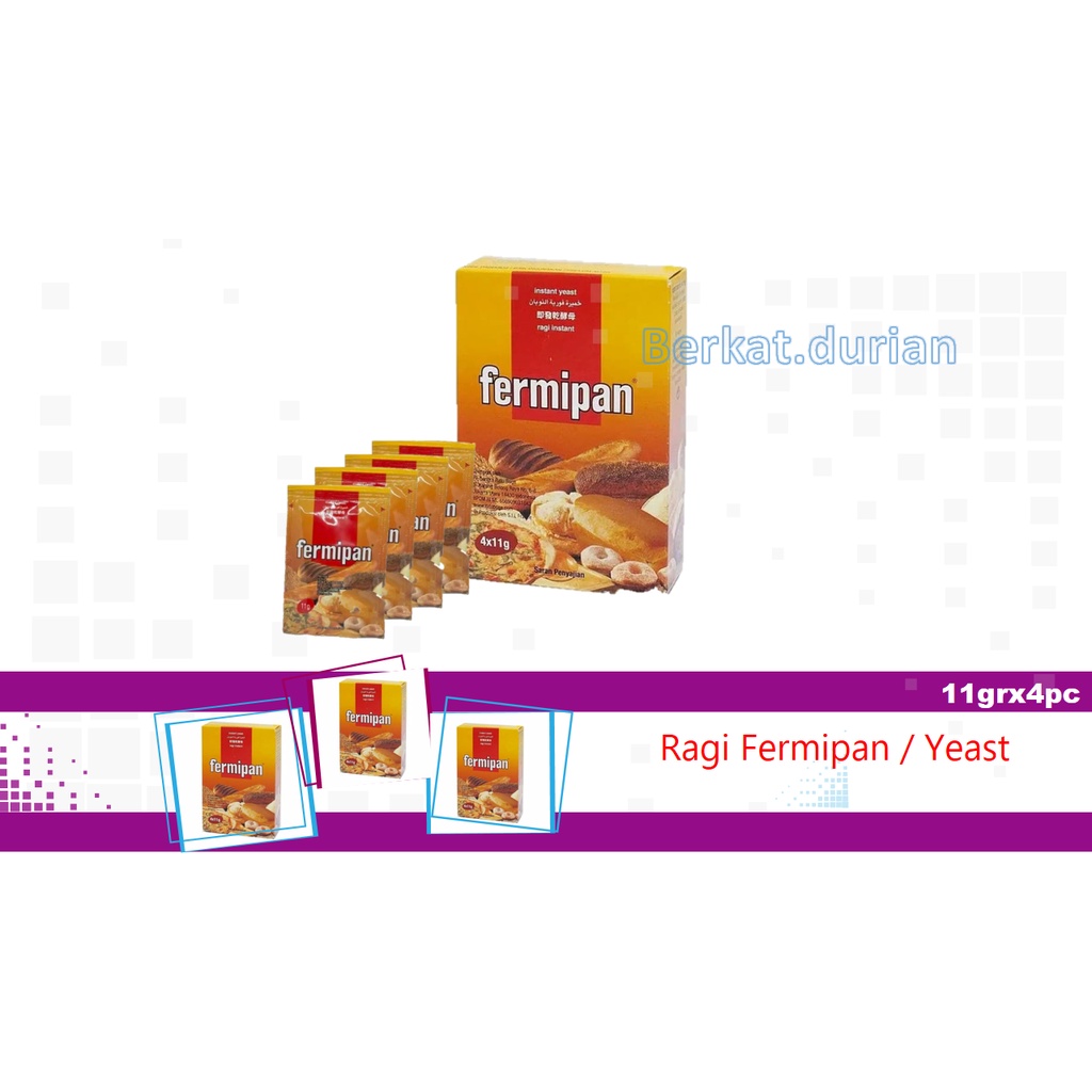 Jual FERMIPAN INSTANT YEAST 4x11gr / RAGI ROTI INSTANT FERMIPAN ...