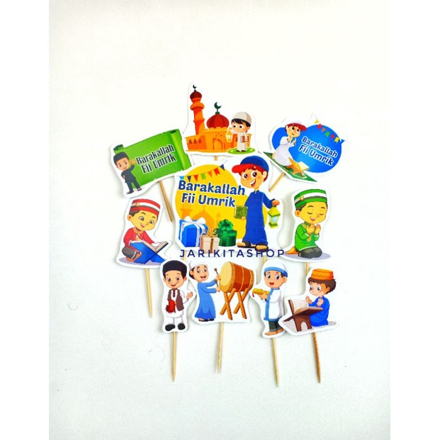 Jual CAKE TOPPER HAPPY BIRTHDAY BARAKALLAH FII UMRIK ANAK SOLEH SANTRI ...