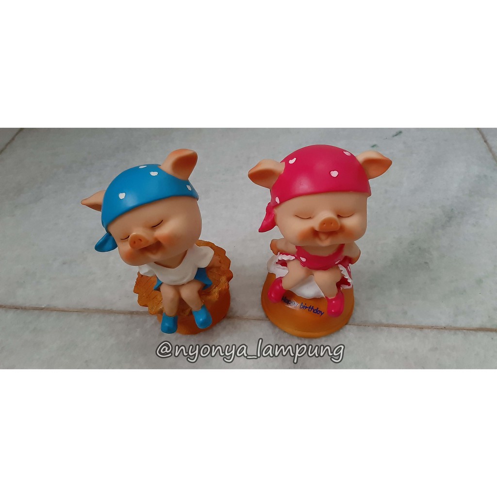 Jual Patung Pajangan Babi Piggy - Cake Lucu Unik ( Kolektor Item ...